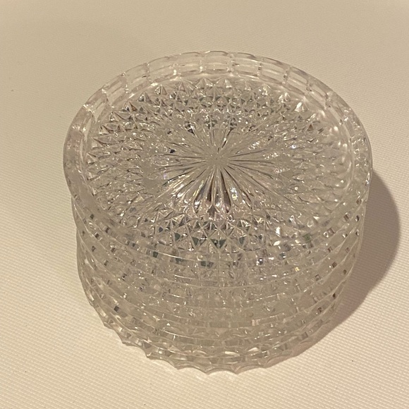 Dining | Set Of 6 Wexford Pattern Glass Coasters | Poshmark